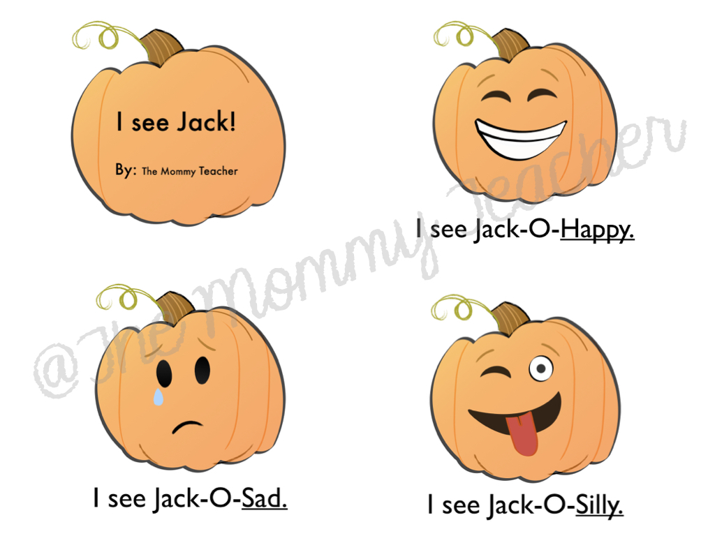 Jack-O-Lantern Emoji Book - The Mommy Teacher